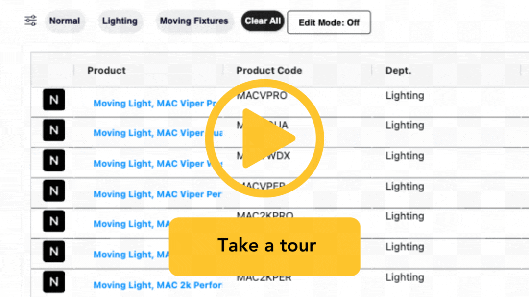 Event inventory management software