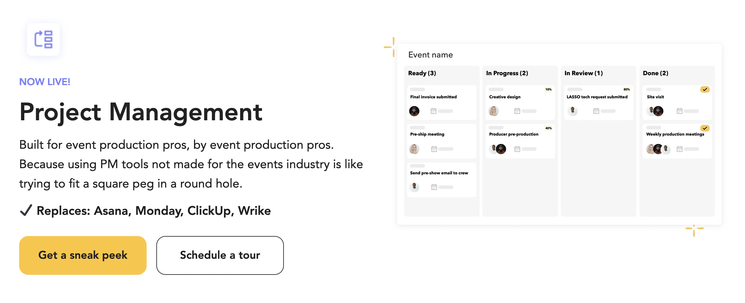 The Only Project Management Tool Made for Live Events